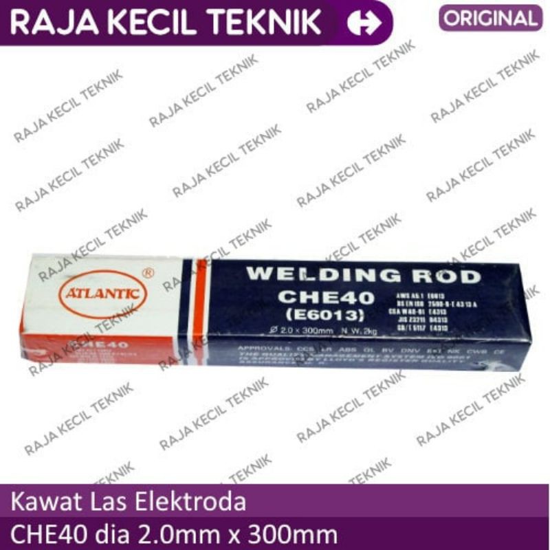 Jual Kawat las Besi Atlantic AWS E6013 CHE-40 Uk 2.0mm pack | Shopee Indonesia
