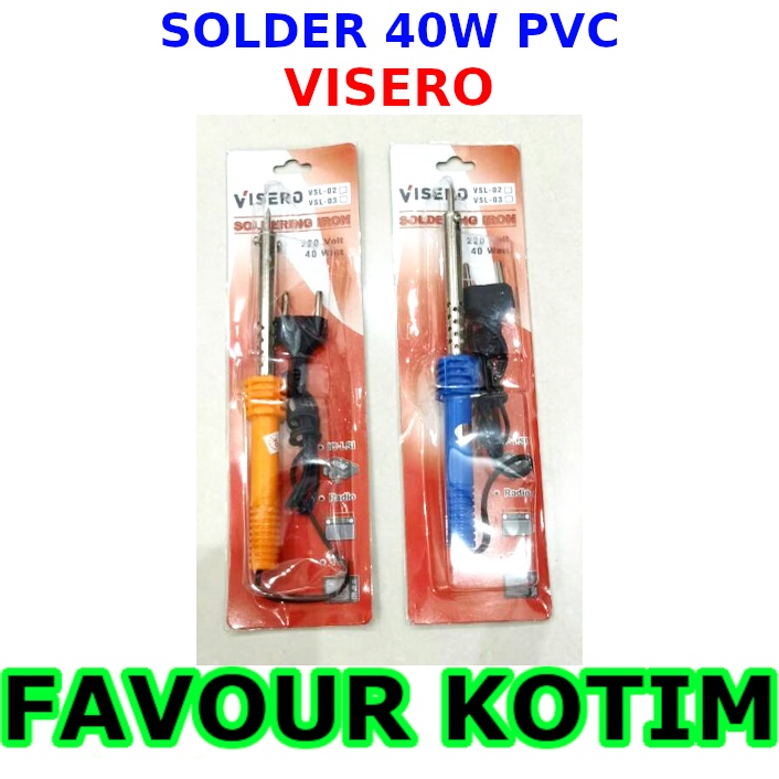 Jual SOLDER LISTRIK 220V AC GAGANG PLASTIK 40W 40 W VISERO PVC FVKOTIM ...