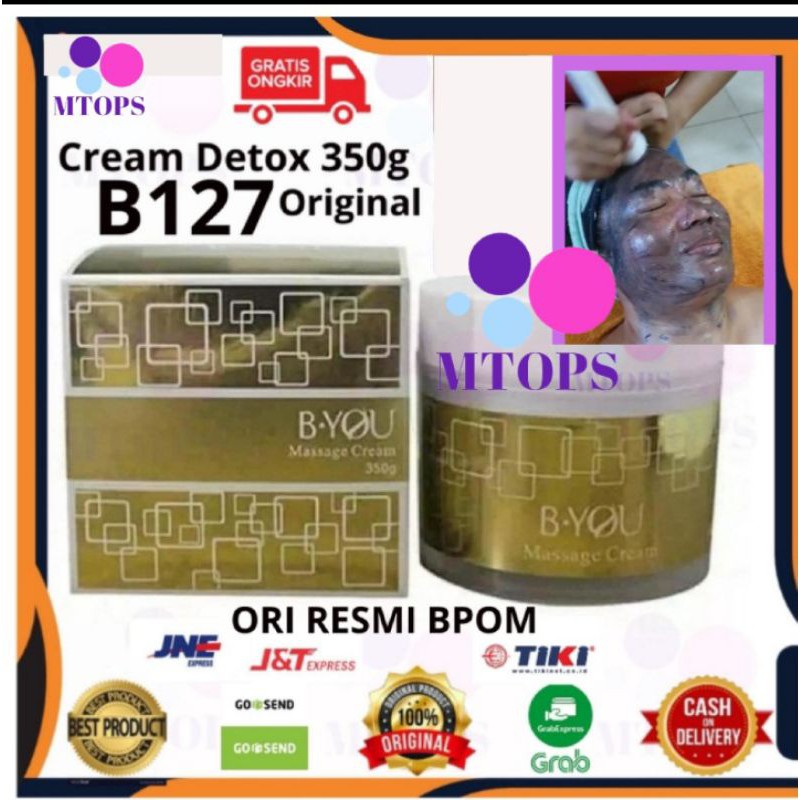 Jual massage cream detox byou 350gr 250gr original bpom/byou/cream ...
