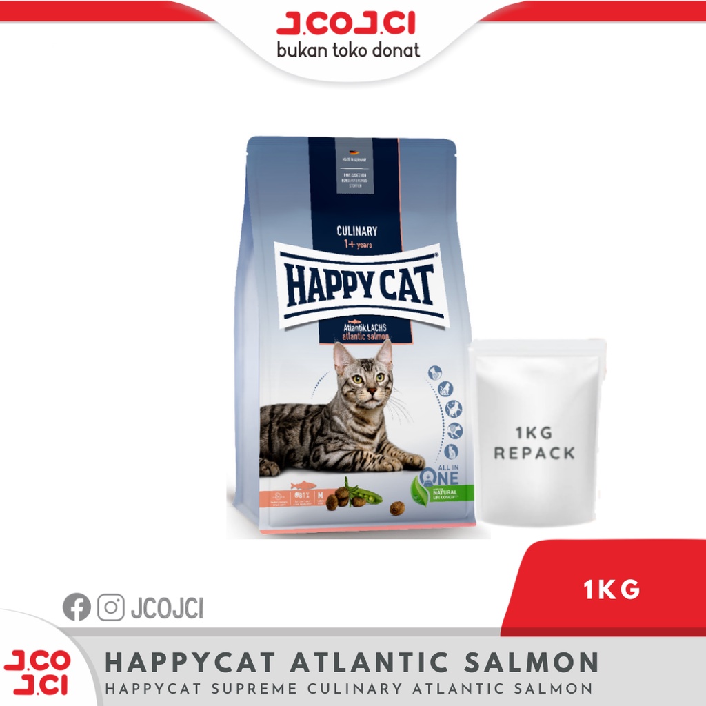 Jual Happy Cat Culinary Atlantic Salmon Repack 1 Kg _ Makanan Kucing ...