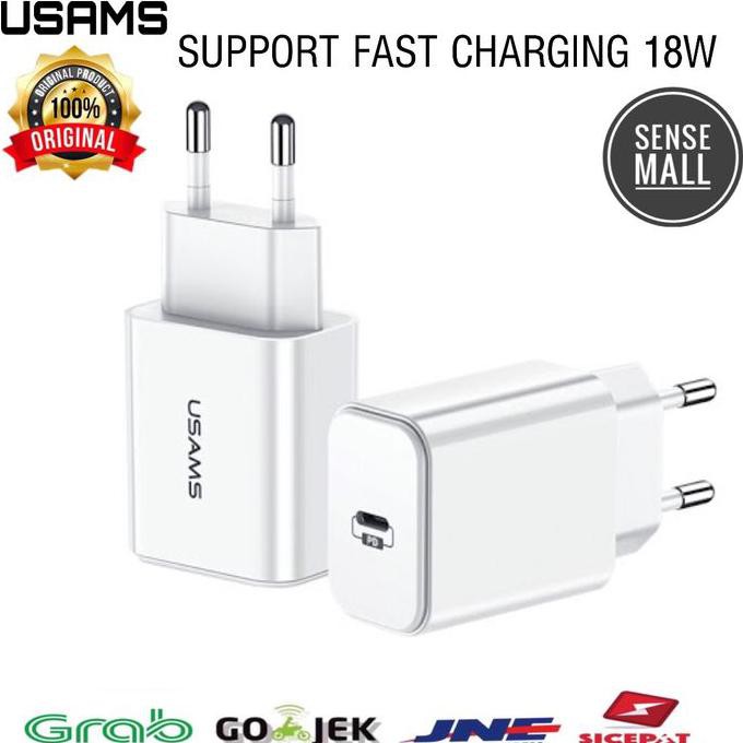 Jual ADAPTOR IPHONE 11 PRO / IPAD PRO PD 18W FAST CHARGING USAMS ...