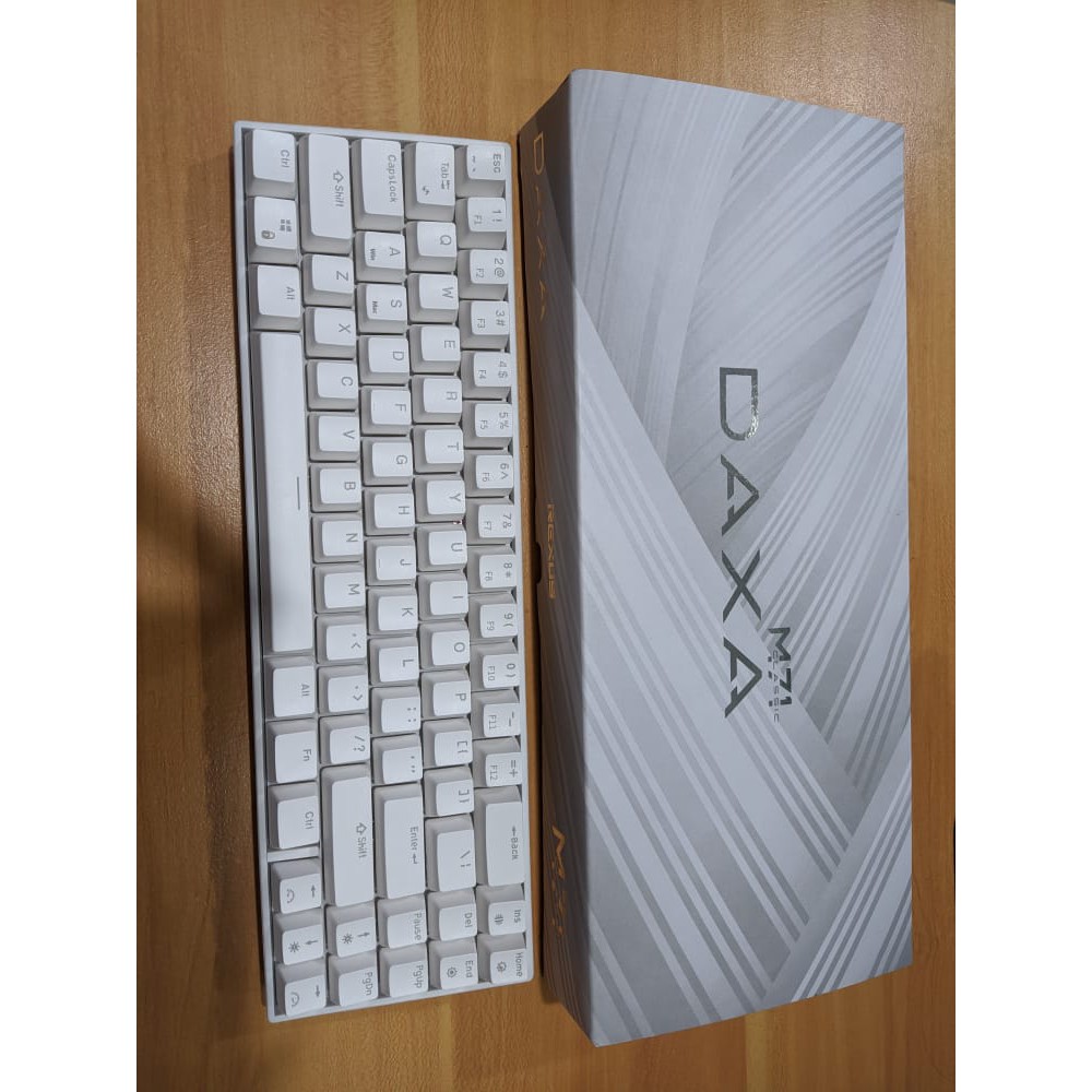 Jual Rexus DAXA M71 Classic Keyboard Mini Mechanical (White/Blue Switch ...