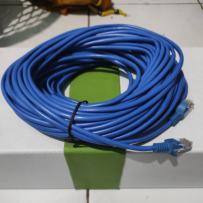 Jual Kabel LAN UTP 25M RJ45 Cat 5e Cable 25 Meter terpasang konektor ...
