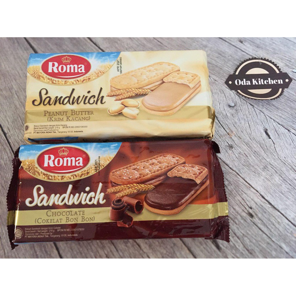 Jual ROMA SANDWICHI PEANUTBUTTER 206gr CHOCOLATE 157gr | Shopee Indonesia
