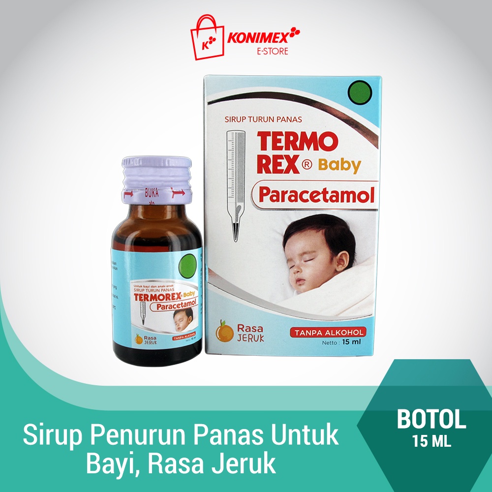 Jual Termorex Baby Sirup Obat Penurun Panas Dosis Bayi 15 ml | Shopee ...