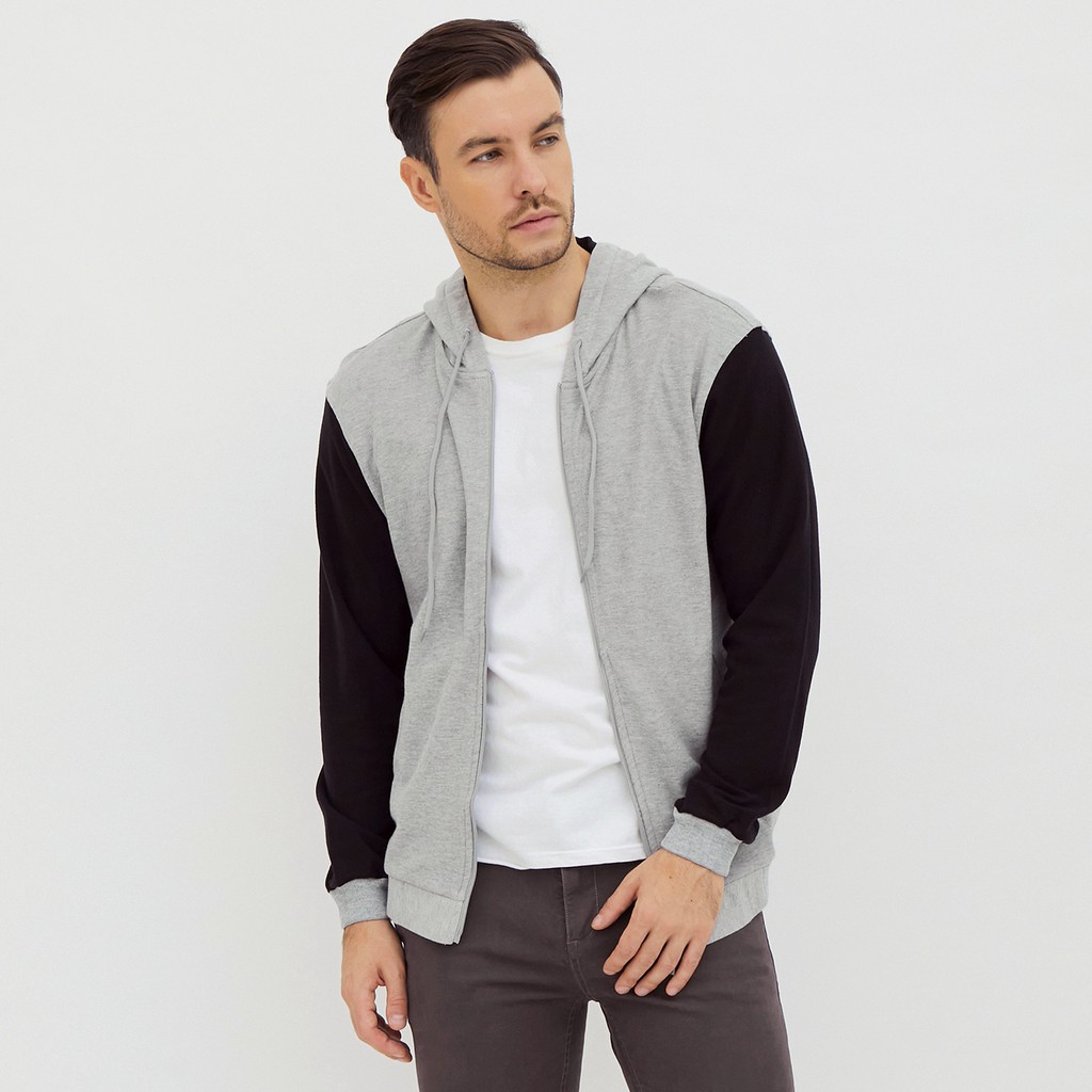 Jual M231 Jaket Full-Zip Hoodie Abu 2017B | Shopee Indonesia