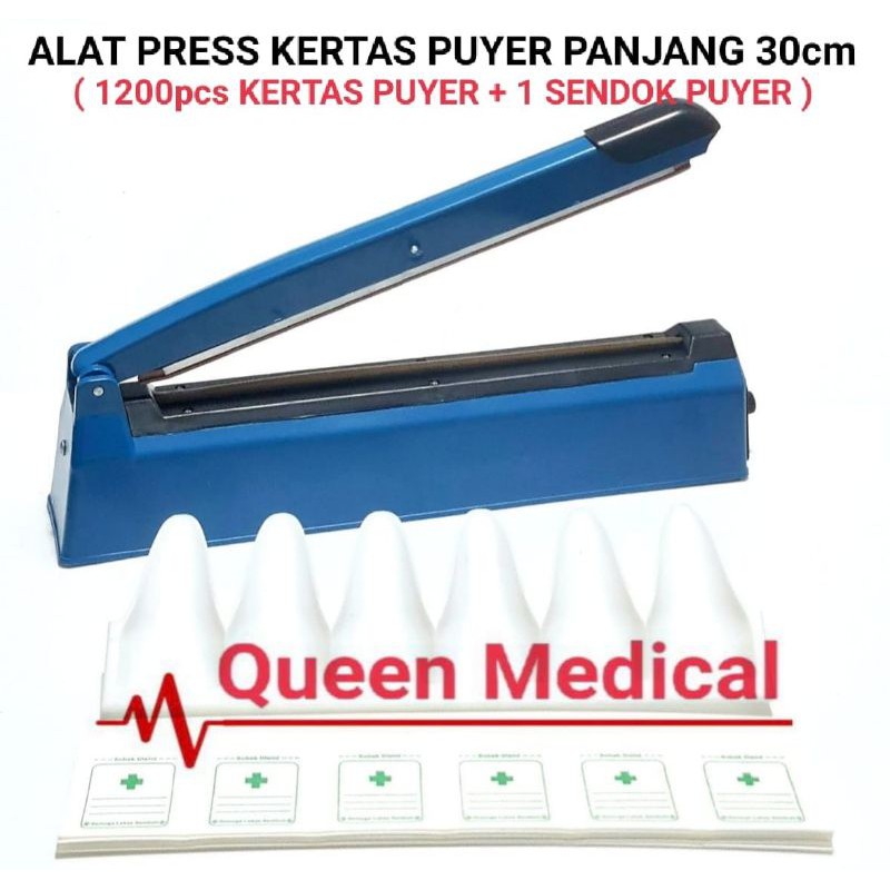 Jual Paket Hemat Alat Press Puyer 30 cm + Sendok Puyer + Kertas Puyer ...