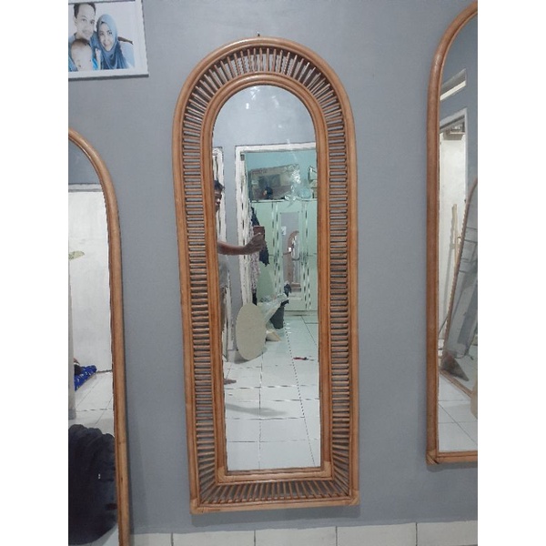 Jual Cermin Rotan full body uk.60x160cm | Shopee Indonesia
