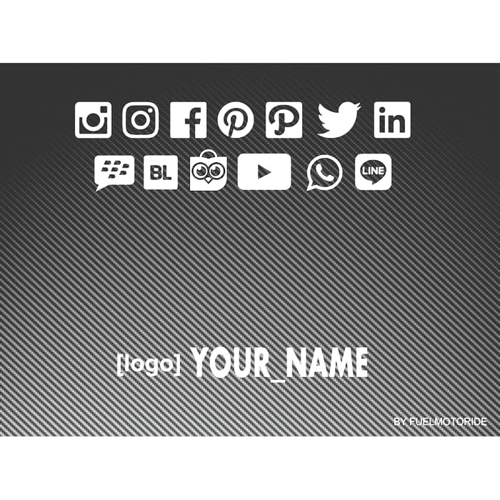 Jual Sticker Stiker ID Media Sosial Instagram Facebook dll AGV KYT ARAI ...