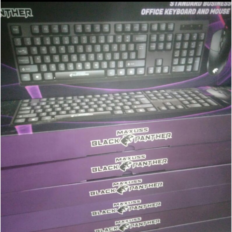 Jual paket keybord mouse black panther | Shopee Indonesia