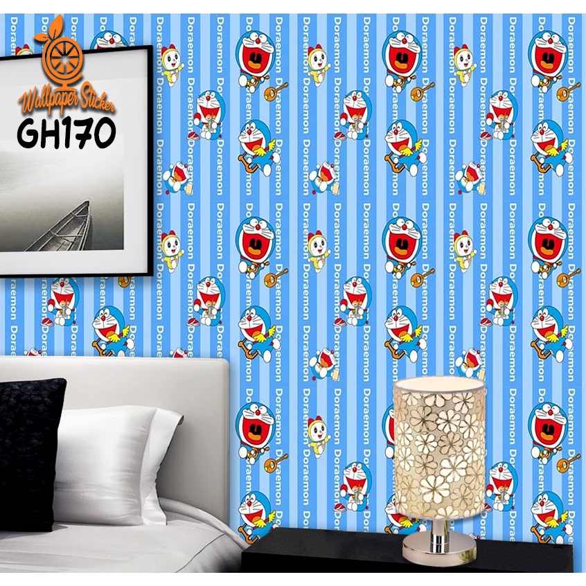 Jual Wallpaper Stiker Motif Salur Wallpaper Dinding Karakter Doraemon Wallstiker 45 cm X 5 meter ...