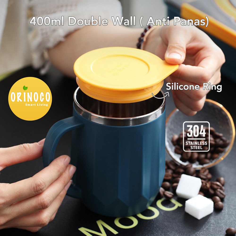 Jual Mug Stainless Steel 304 Orinoco OR 3021 Cangkir Gelas Kopi Anti ...