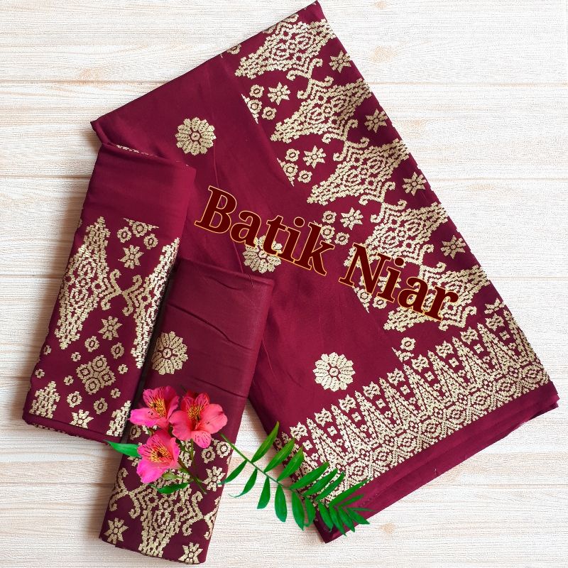 Jual kain batik prada mas batik niar songket palembang | Shopee Indonesia