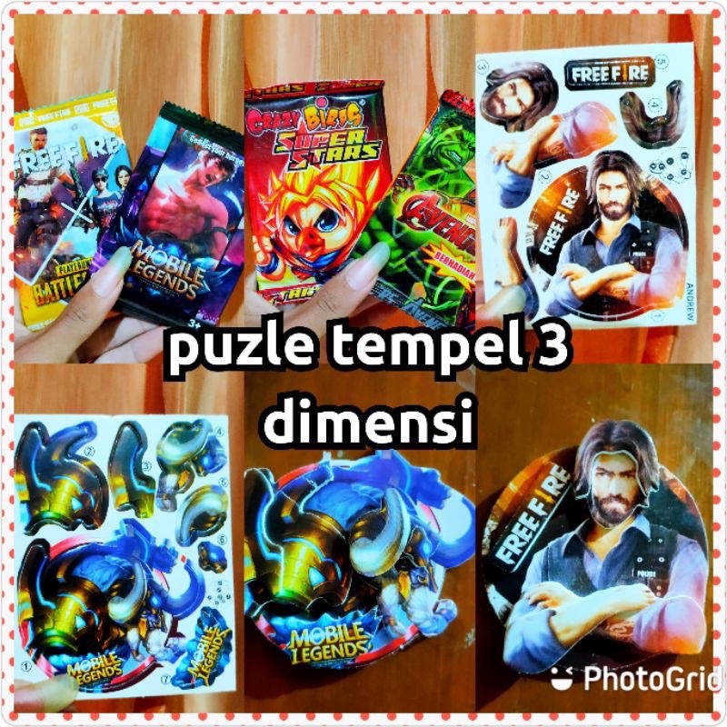 Jual mainan edukasi puzle 3D tempel / puzle tempel / mainan anak murah ...