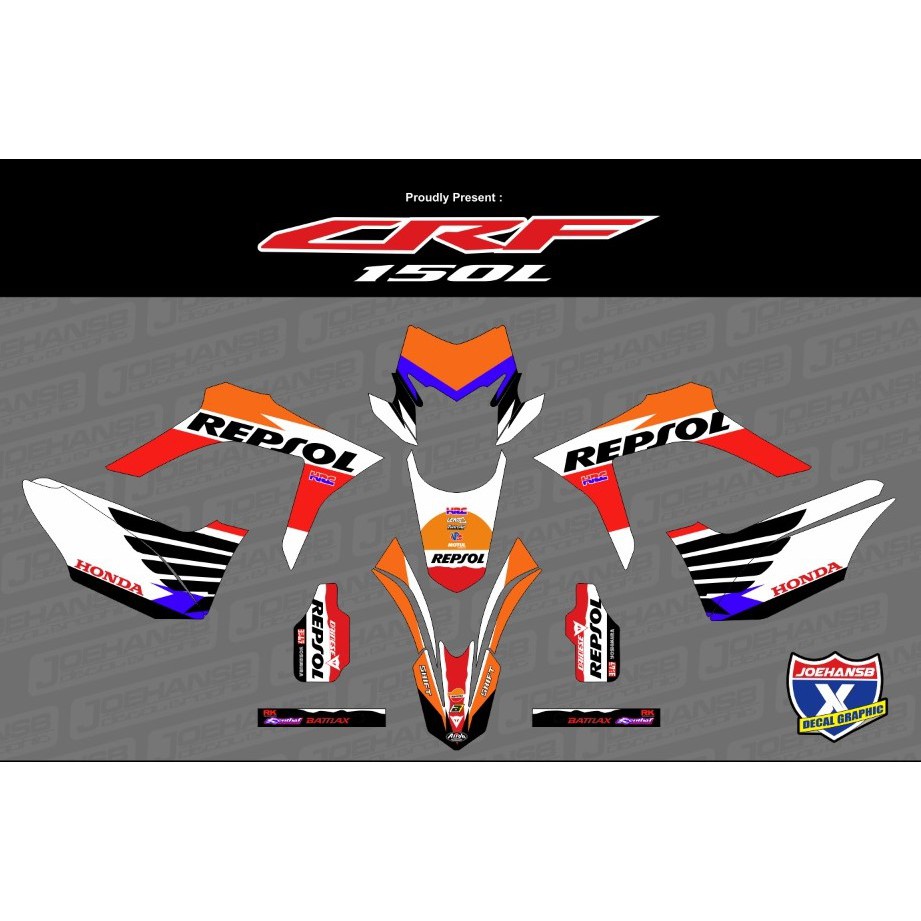 Jual Stiker Decal Honda CRF 150 New - motif Repsol | Shopee Indonesia