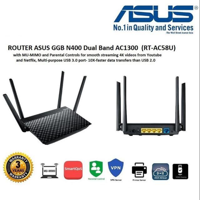 Jual Asus RT AC58U Router Dual Band Wifi Router Connect | Shopee Indonesia