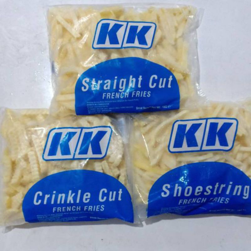 Jual KENTANG GORENG FRENCH FRIES MEREK KK / FRITES 1 KG GURIH HALAL ...
