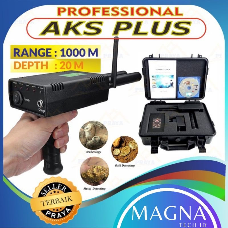 Jual AKS PLUS PROFESSIONAL METAL DETECTOR detektor logam emas perak ...
