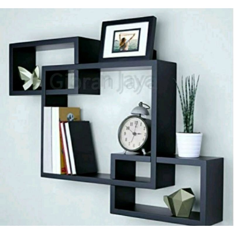Jual RAK DINDING AESTHETIC MINIMALIS, HIASAN DINDING KAYU SEGIEMPAT RAK ...