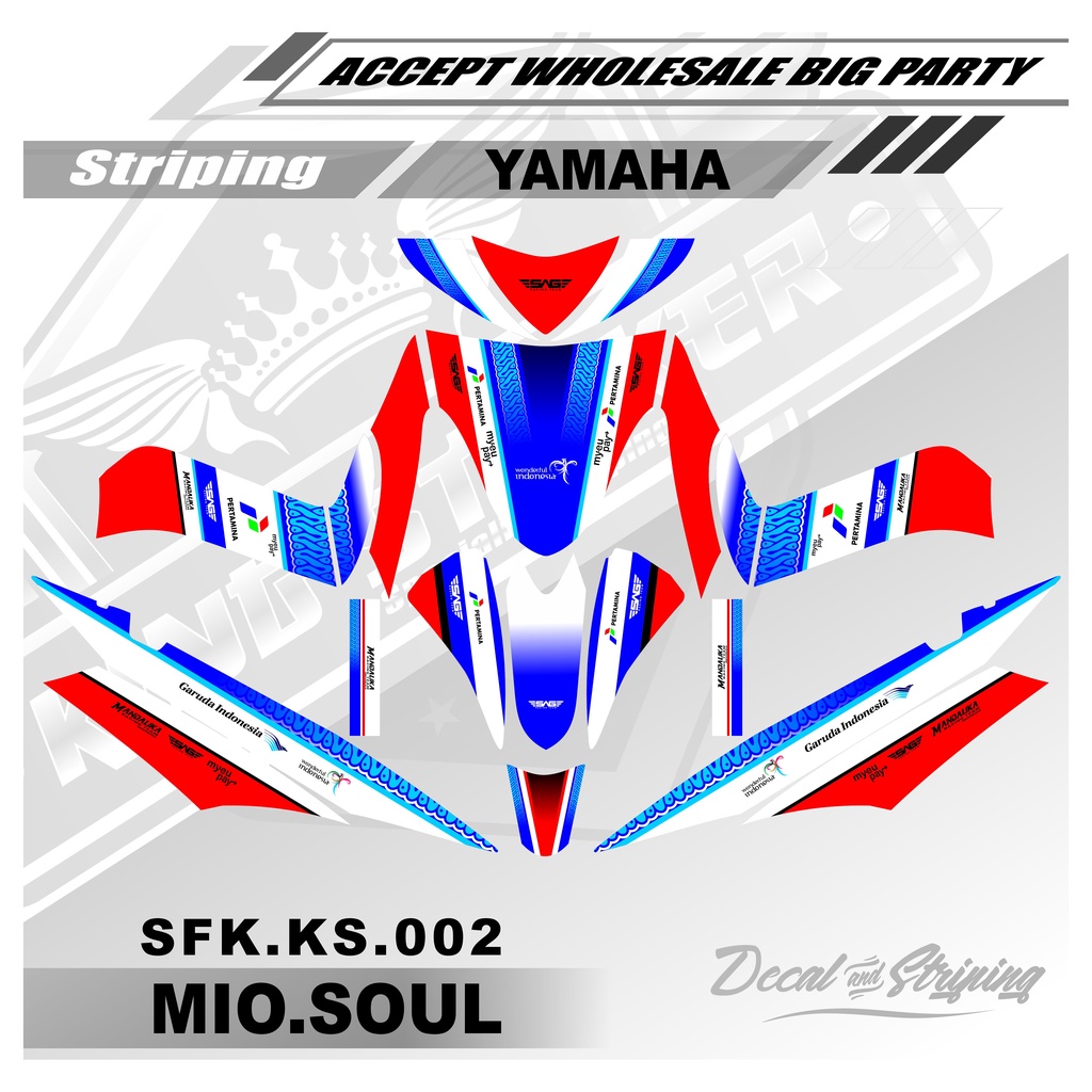 Jual Sticker Striping Decal Full Body Honda MIO SOUL - Sticker Striping ...