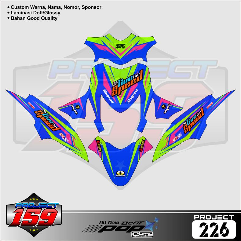 Jual Sticker Decal Beat Pop - Project 226 Road Race | Shopee Indonesia