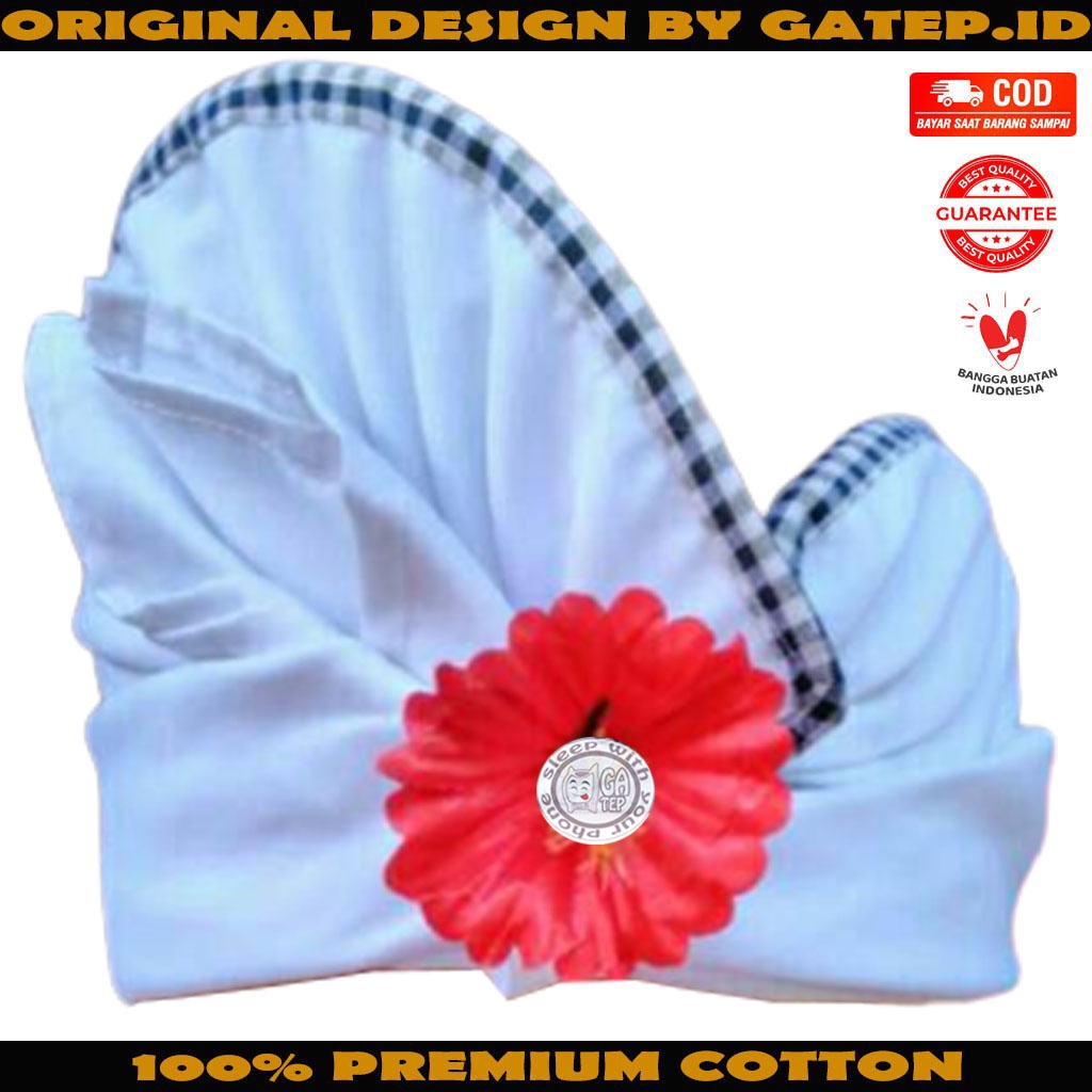 Jual Udeng Bali Putih Polos Setengah Jadi Lis Kotak Poleng - Ikat ...