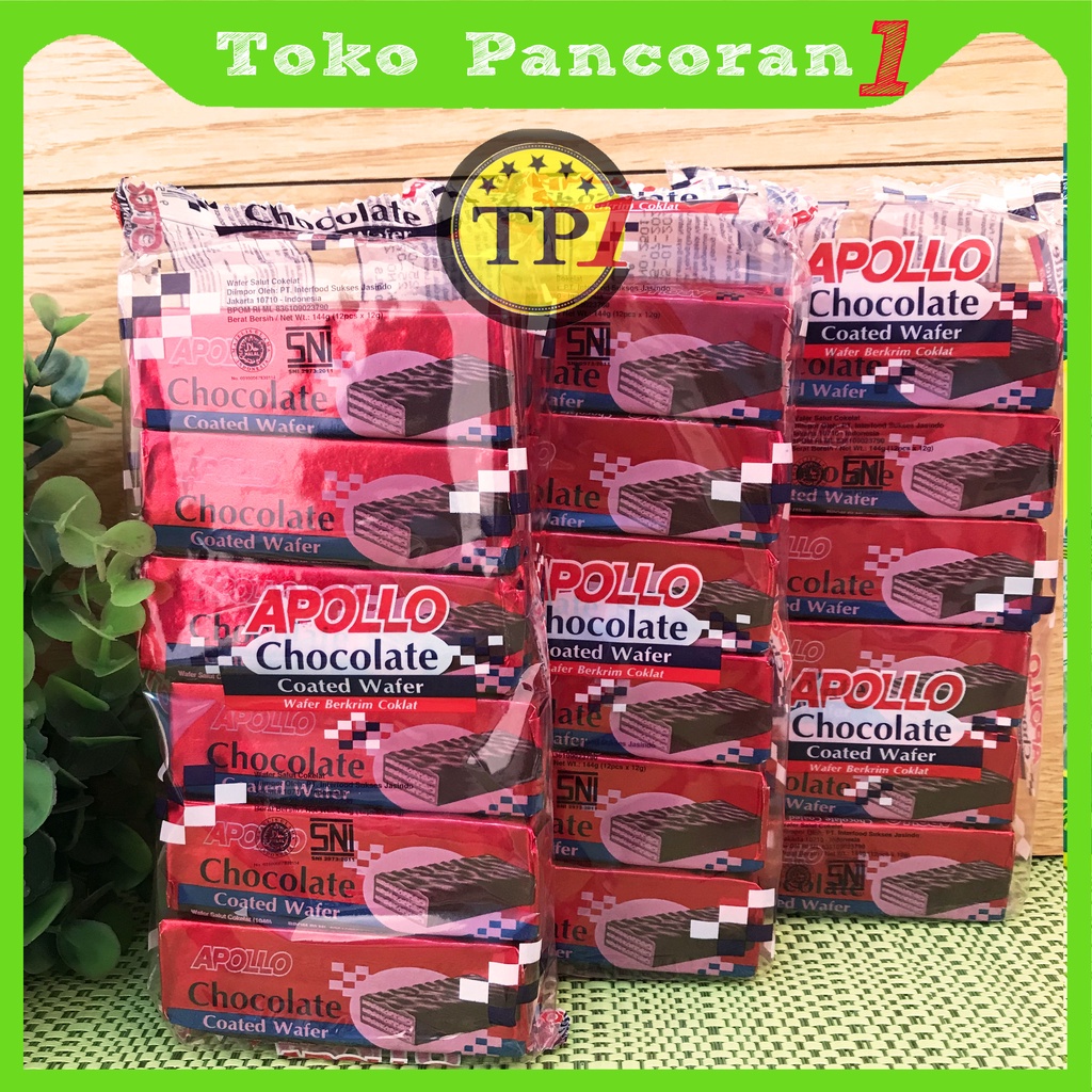 Jual APOLLO CHOCOLATE / COATED WAFER / PACK 12'S X 12GR Coklat | Shopee ...
