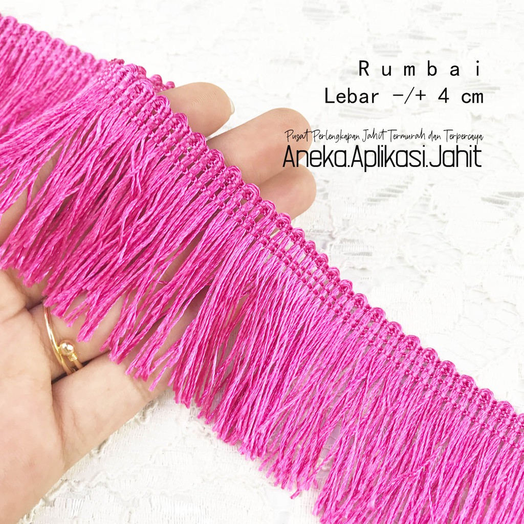 Jual 1 METER RUMBAI RUMBAI [ LEBAR -/+ 4 CM ] RUMBE RUMBE (100 CM ...