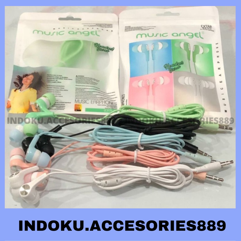 Jual Headset Music Angel Macaron Original Warna Warni | Shopee Indonesia
