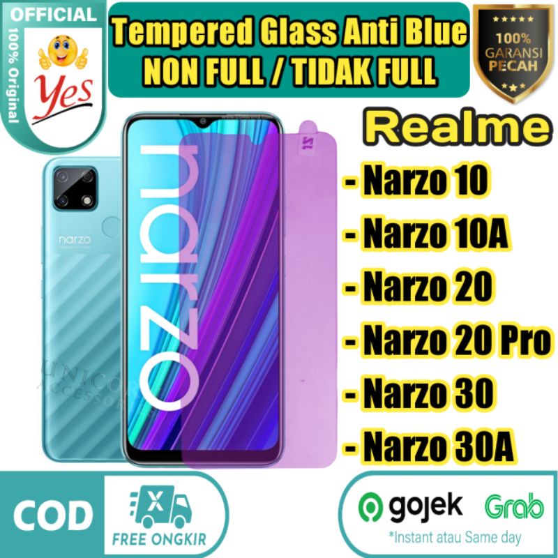 Jual Anti Blue Realme Narzo 10 10A 20 Pro 30 30A Tempered Glass YES Anti Gores Kaca Anti Radiasi ...