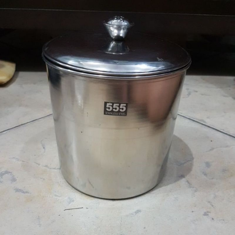 Jual Cangkir tutup stainless steel 555 jumbo 14cm dan 10 cm tebal murah ...