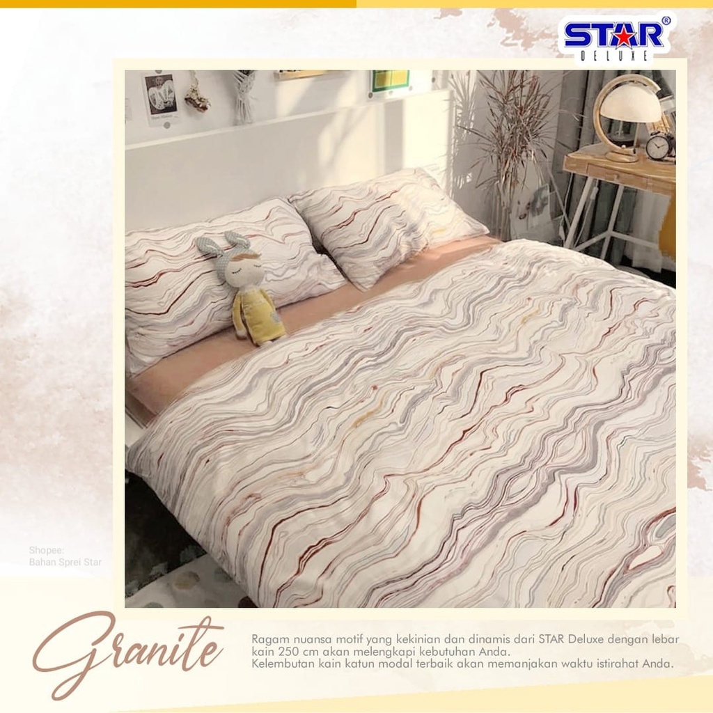 Jual Bahan Kain Sprei Star - Granite | Shopee Indonesia