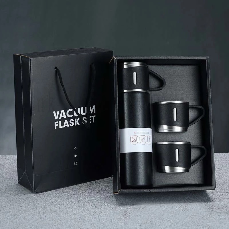 Jual Termos Vacuum Flask Set Botol Minum Cangkir Premium 500ml Panas ...