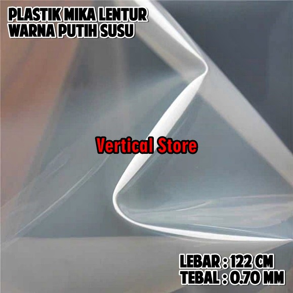 Jual Plastik PVC Mika Lentur Warna Putih Susu Lebar 122 cm Tebal 0.50mm | Shopee Indonesia