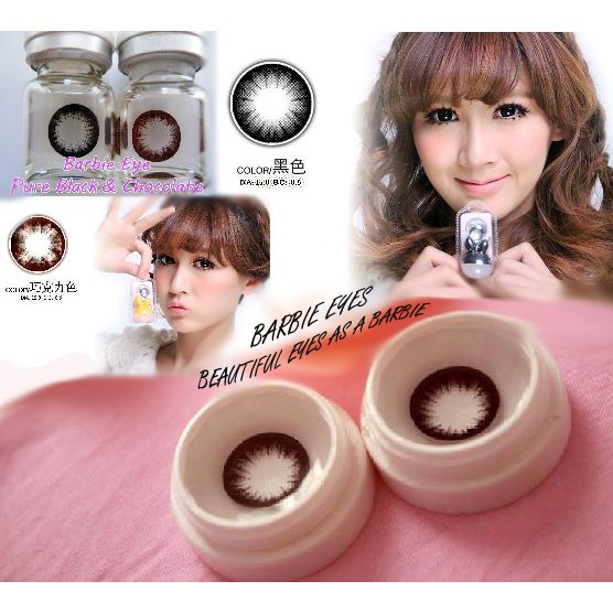 Jual Softlens Baby Color Barbie Pure - Soflen Black dan Choco | Shopee ...