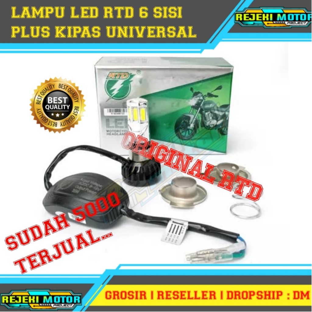 Jual LAMPU LED RTD MOTOR M02E 3 & 6 SISI ORIGINAL BERGARANSI | Shopee Indonesia