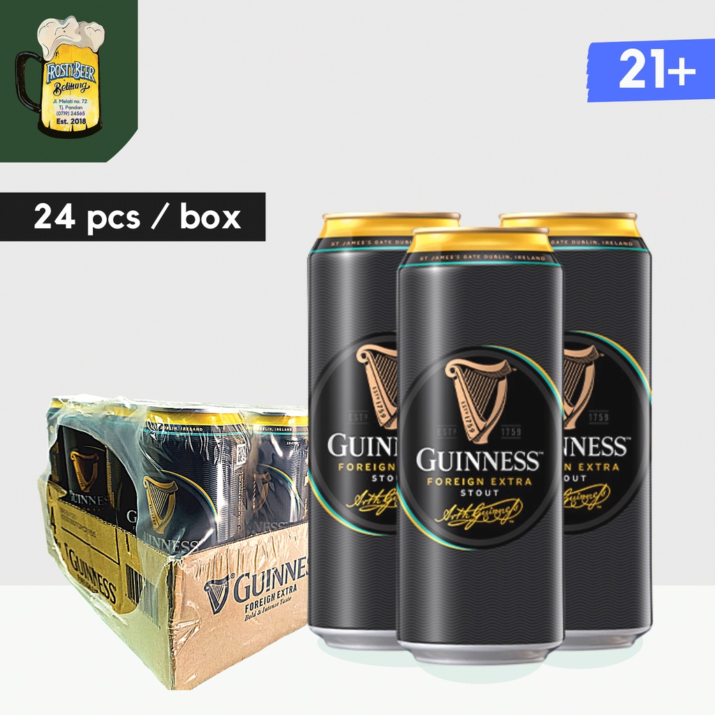 Jual Guinness Beer 4.9% 500 ml Can - Bir Hitam Kaleng isi 24 per box ...