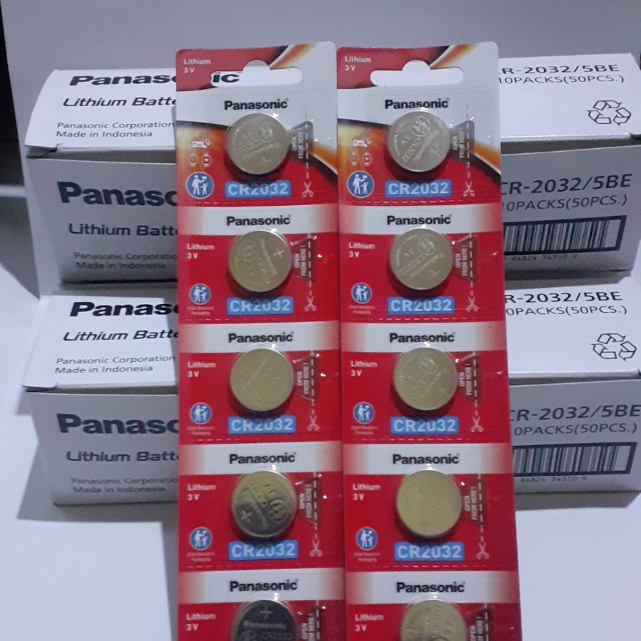 Jual BATERAI JAM CR 2032 PANASONIC | Shopee Indonesia