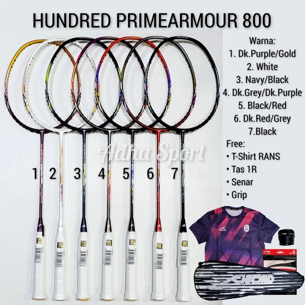 Jual Hundred PRIMEARMOUR 800 / Prime Armour 32lbs Raket Badminton ...