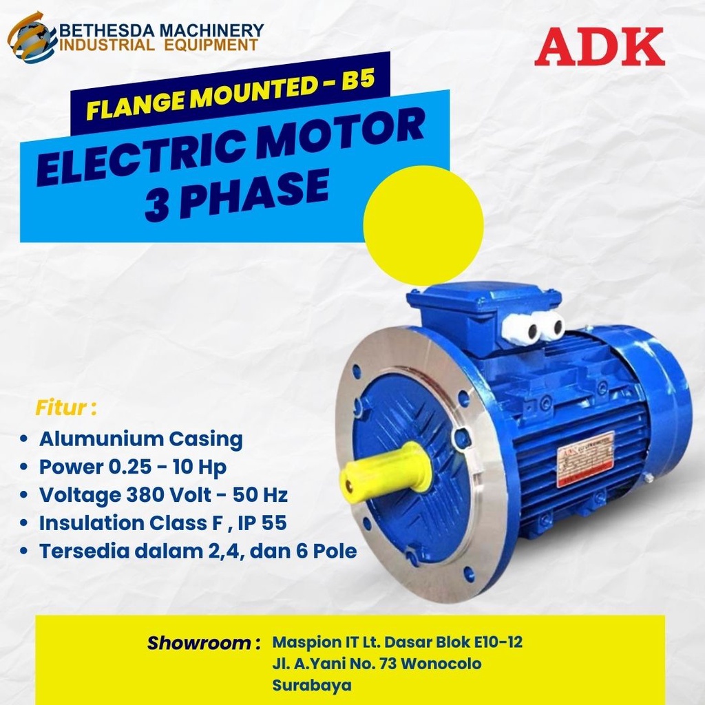 Jual dinamo listrik ADK 1.5hp 2hp 3hp 4hp - motor electro 380Volt ...