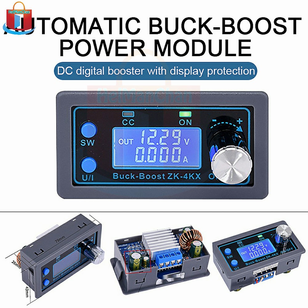 Jual ZK-4KX DC Step Up Down Buck Boost Converter ZK4KX CC CV 0.5-30V 4A ...