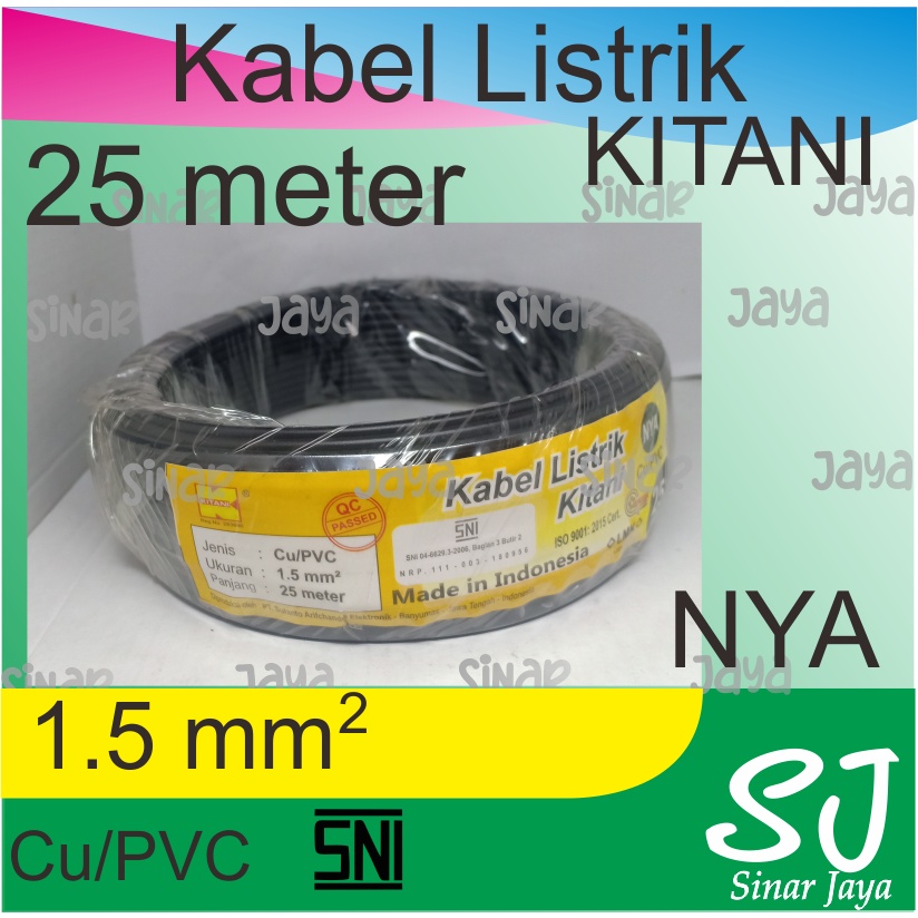 Jual Kabel Listrik KITANI NYA 1.5mm 25meter | Shopee Indonesia