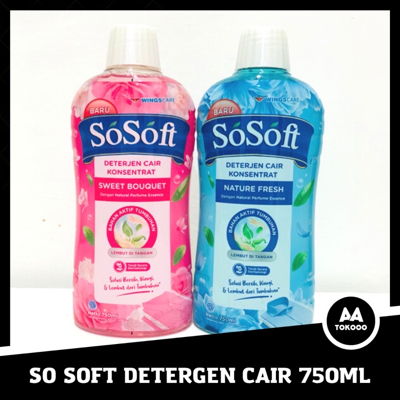 Jual So Soft Detergen Cair 750ml | Shopee Indonesia
