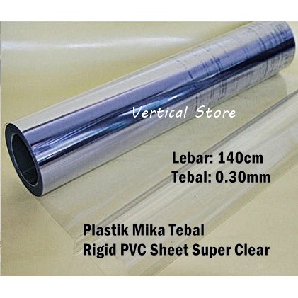 Jual Plastik PVC Mika Kaku Bening Lebar 140 cm Tebal 0.30mm | Shopee Indonesia