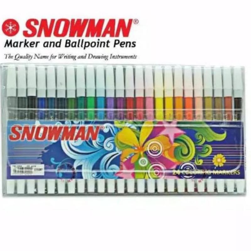 Jual Spidol Snowman Kecil 24 Warna (1set) | Shopee Indonesia