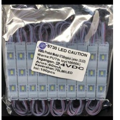 Jual modul 5630 3 LED/3 mata 24V lensa injeksi pilih warna isi 100pc ...