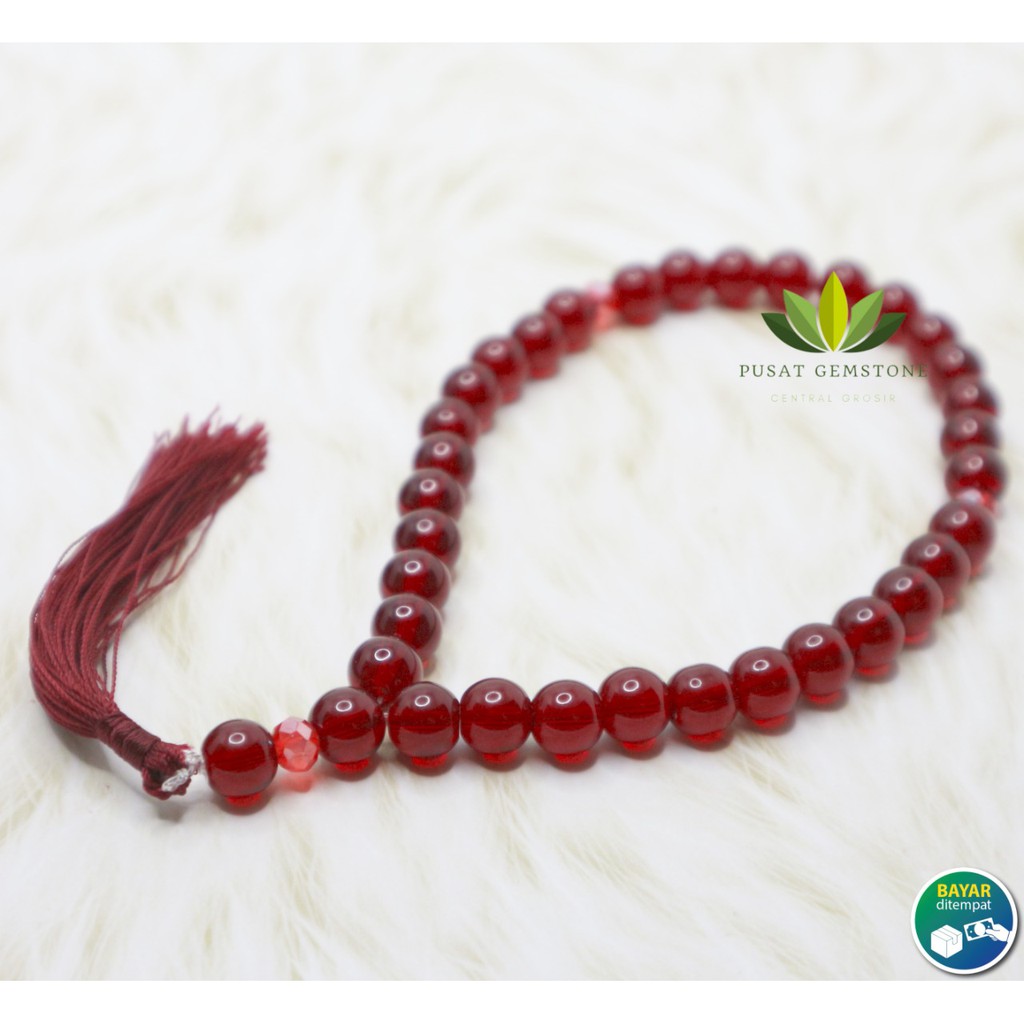 Jual Tasbih Merah Siem Sintetis 33 Butir | Shopee Indonesia