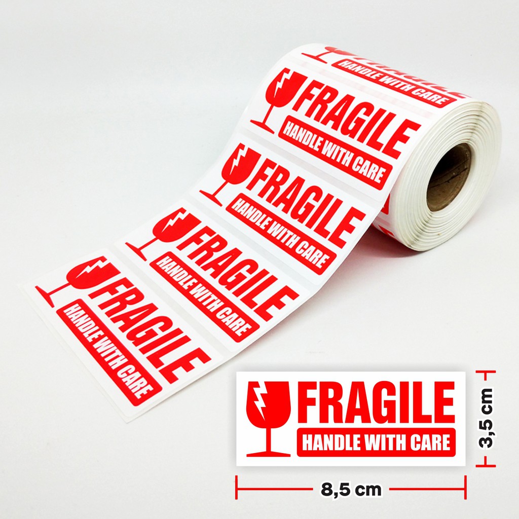 Jual Stiker Label Fragile Handle with Care Stiker Awas Pecah Hati-hati ...