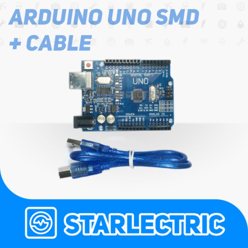 Jual Uno R3 - Arduino Uno Complatible Atmega328p CH340 dengan Kabel ...