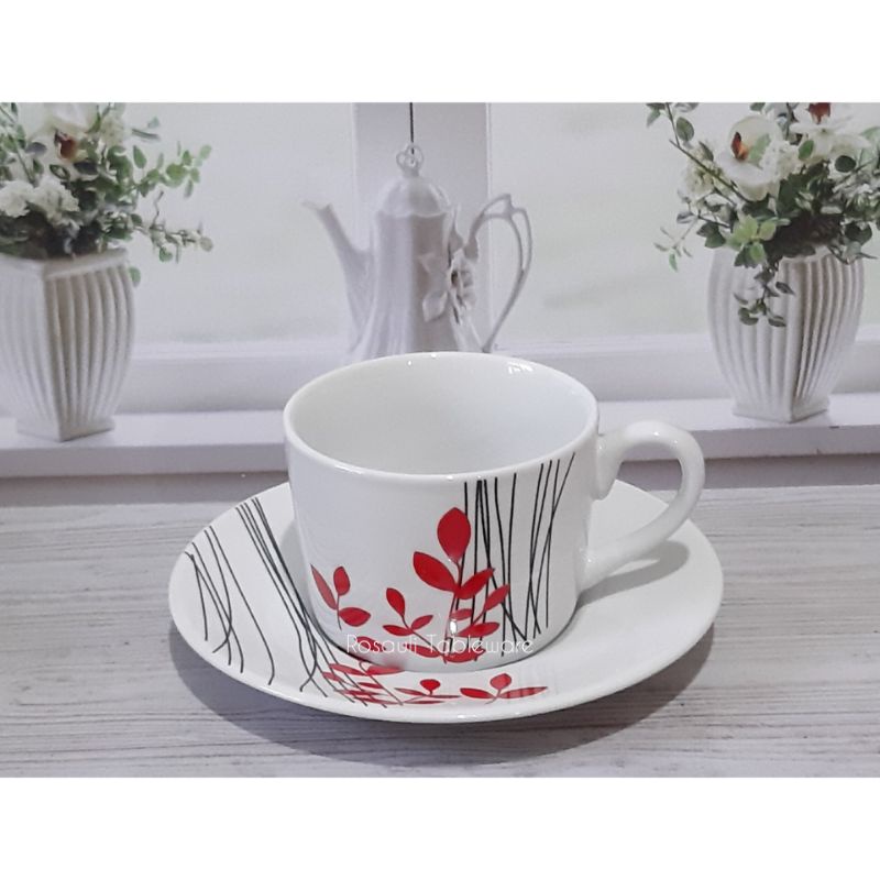 Jual Cangkir Set Keramik 180 ml | Cangkir Kopi | Cangkir Teh | Motif ...